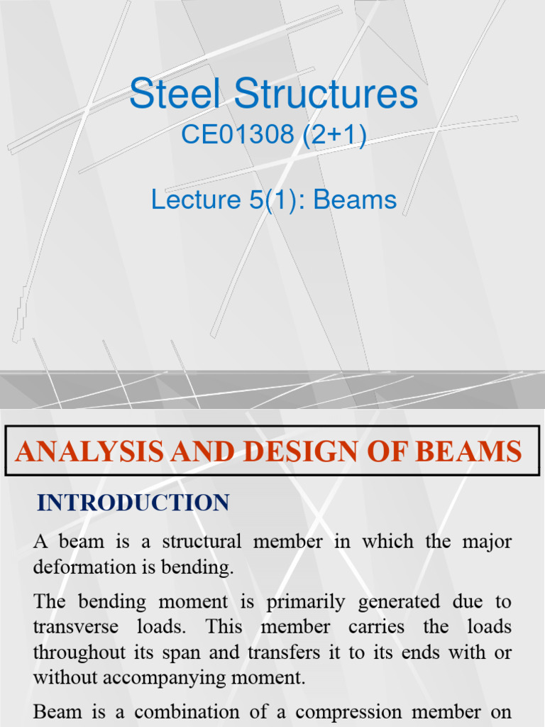 Lec 5 (1) - Design of Beams | Download Free PDF | Buckling | Beam ...