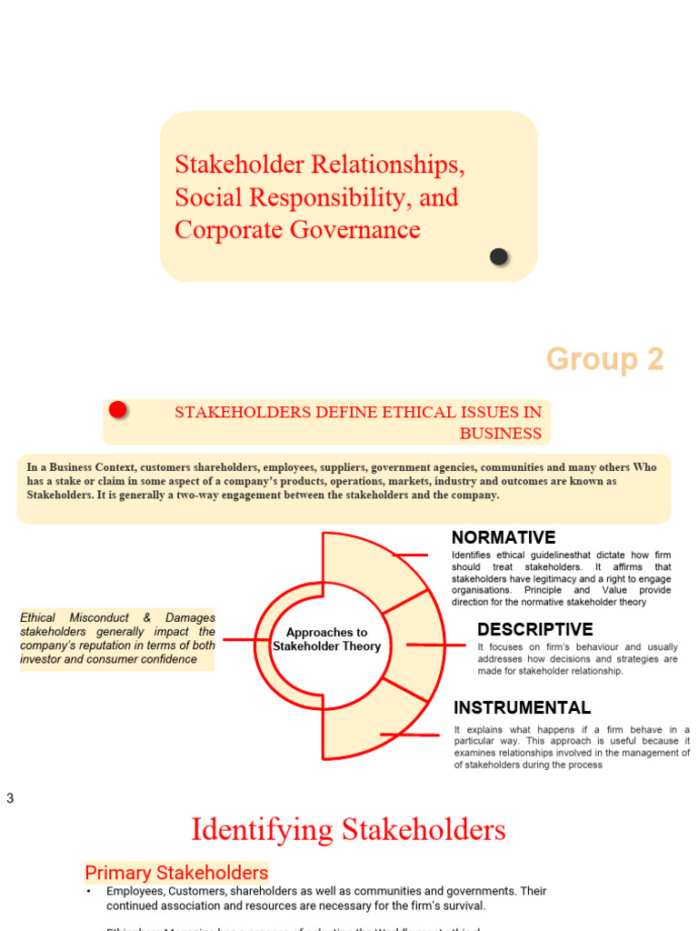 Stakeholder Theory in Corporate Governance | PDF