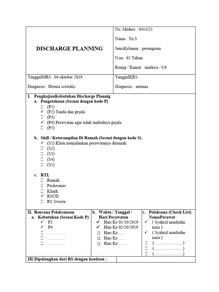 Discharge Planning | PDF