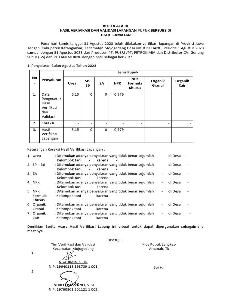 agus23BERITA ACARA MJGD | PDF