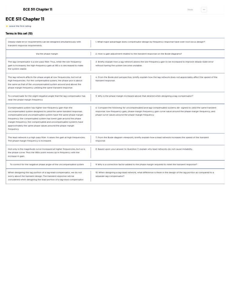 ECE 511 Chapter 11 Flashcards - Quizlet | PDF