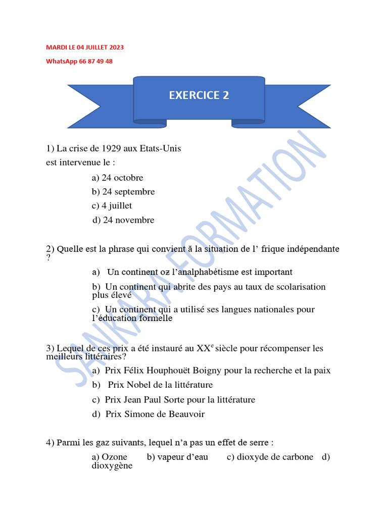 Exercice 2 | PDF