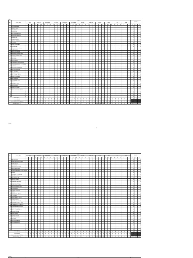 A4 Rekap Absen Siswa | PDF