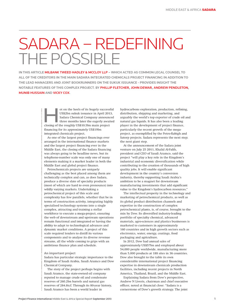 Sadara Redefining The Possible | PDF