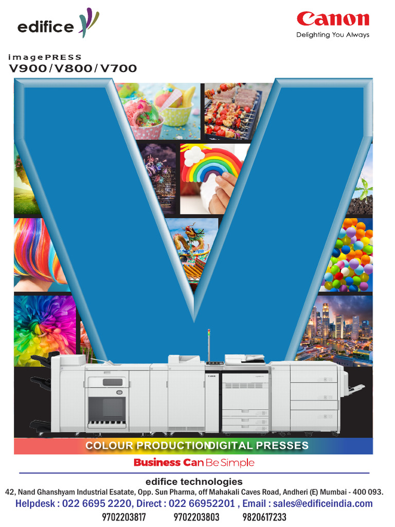 Canon imagePRESS V900 Series Overview | PDF