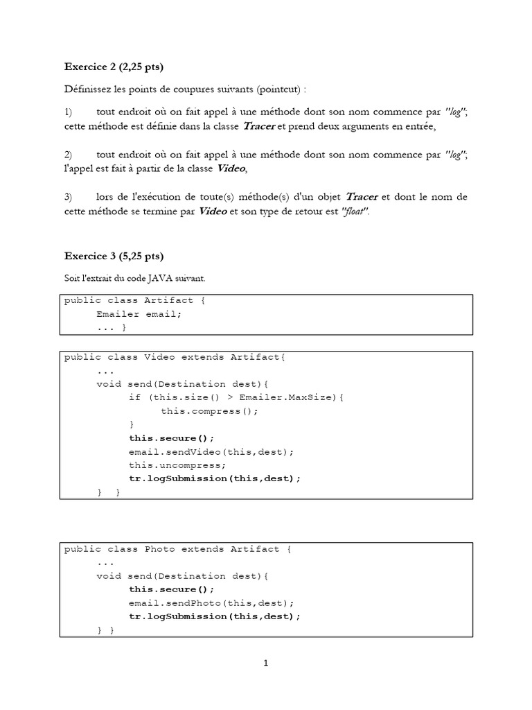 16.17 Ex Composant Exercice AOP | PDF