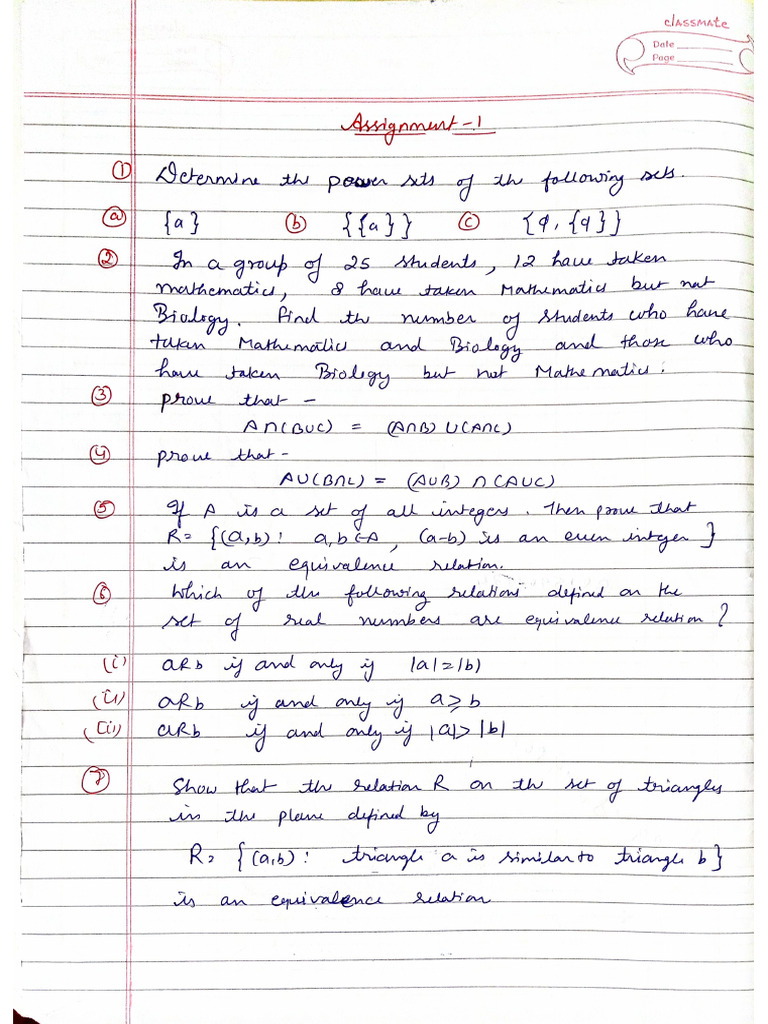 Assignment 1 - Discrete Mathematics | PDF