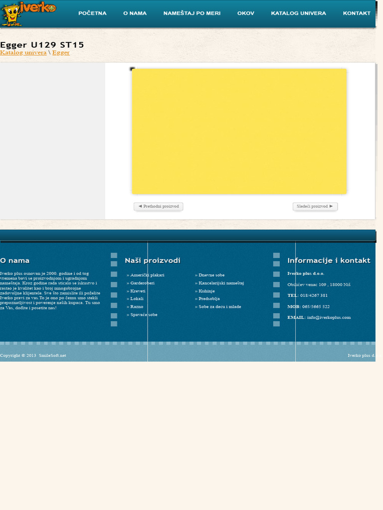 Egger U129 ST15 - Egger - Katalog Univera | PDF