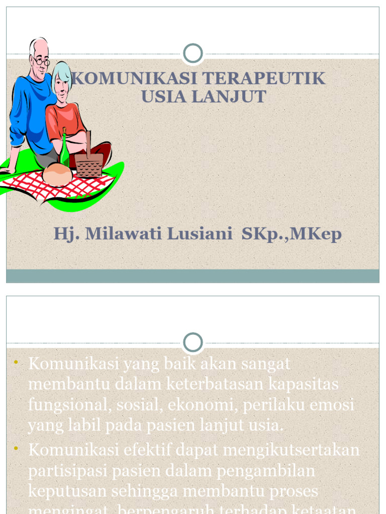 Komunikasi Pada Lansia | PDF