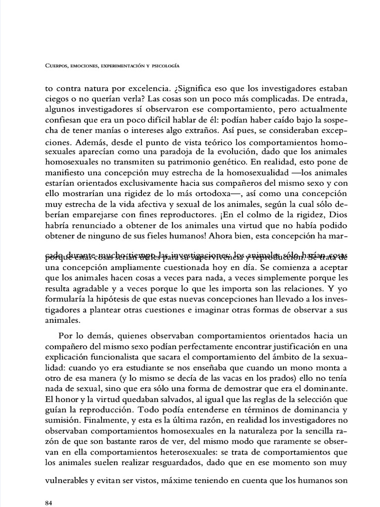 PDF Cuerpos Emociones Experimentacion y Psicologia Vinciane Despret PDF ...