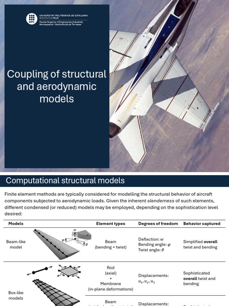 06 Coupled Aeroelastic Models | PDF | Bending | Matrix (Mathematics)