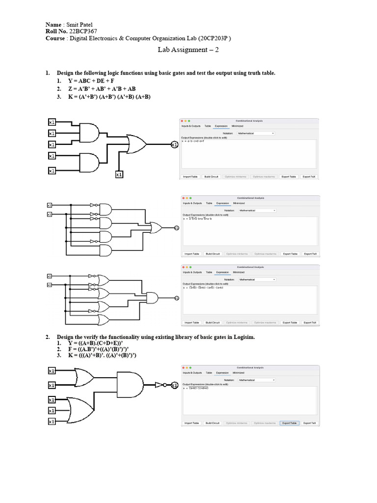 22BCP367 DECO Assignment 2 | PDF