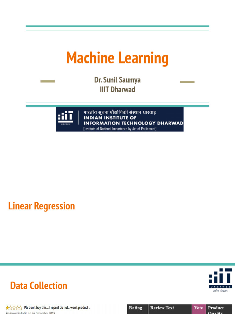 ML-Unit I - Linear Regression | PDF | Errors And Residuals | Ordinary Least Squares