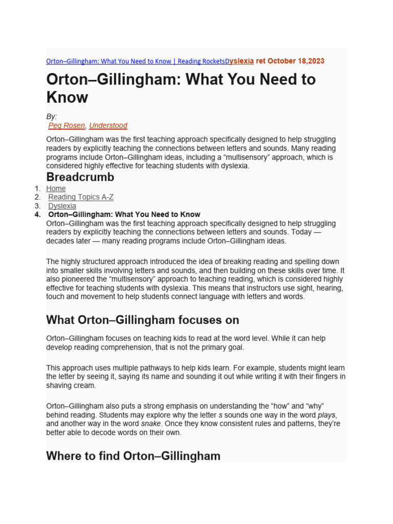 Orton - Docx Sample Steps | PDF | Reading Comprehension | Word