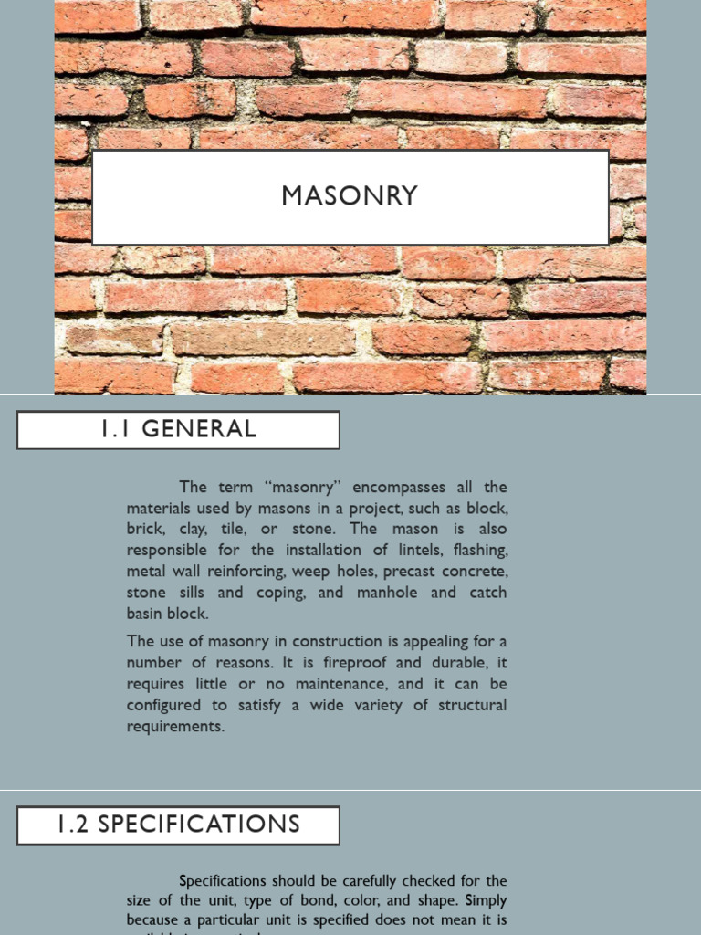 Masonry | PDF
