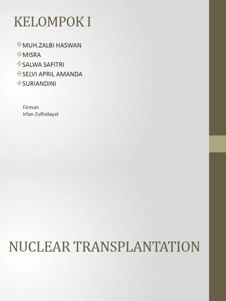 Nuclear Transplantation | PDF