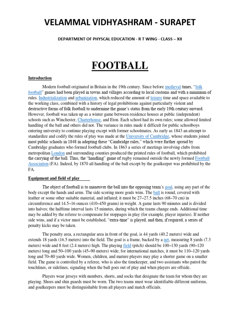 Football Practicals Grade 12 Record Materials | PDF | Association ...