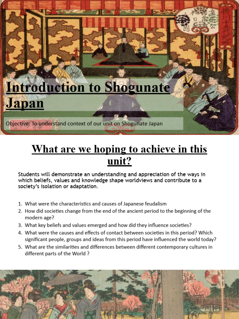 1.0 Introduction To Shogunate Japan | PDF | Japan