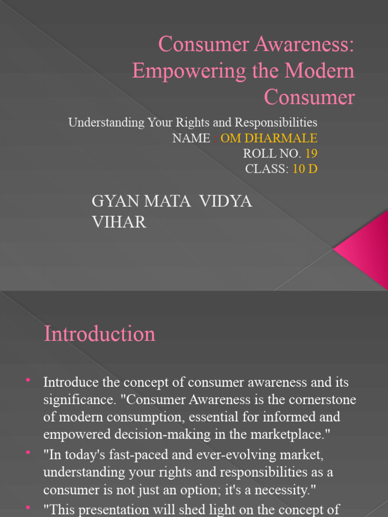 Consumer Awareness | PDF