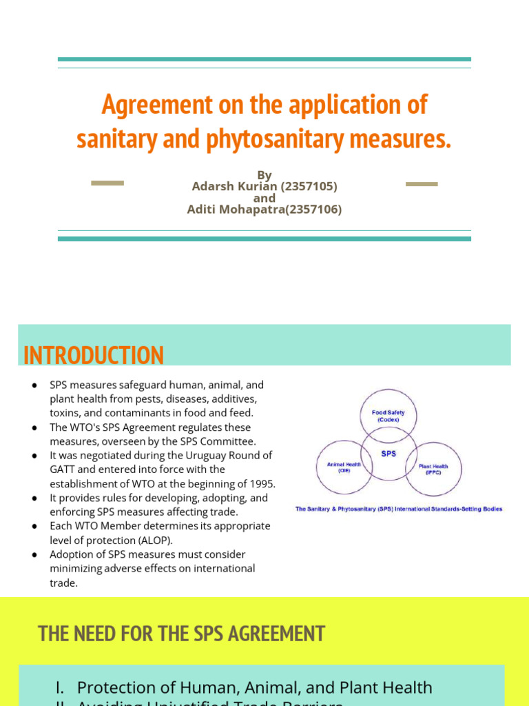 SPS Agreement | PDF | World Trade Organization | Economies