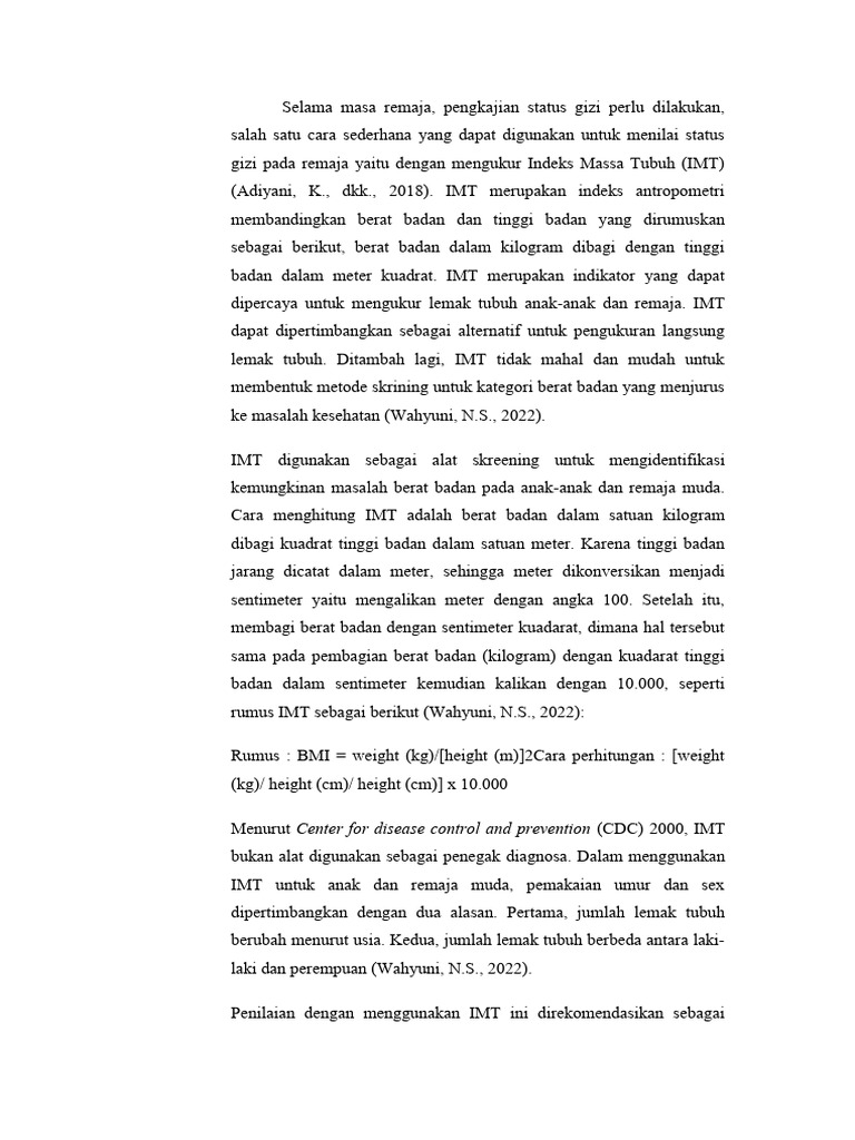 Pengukuran IMT | PDF