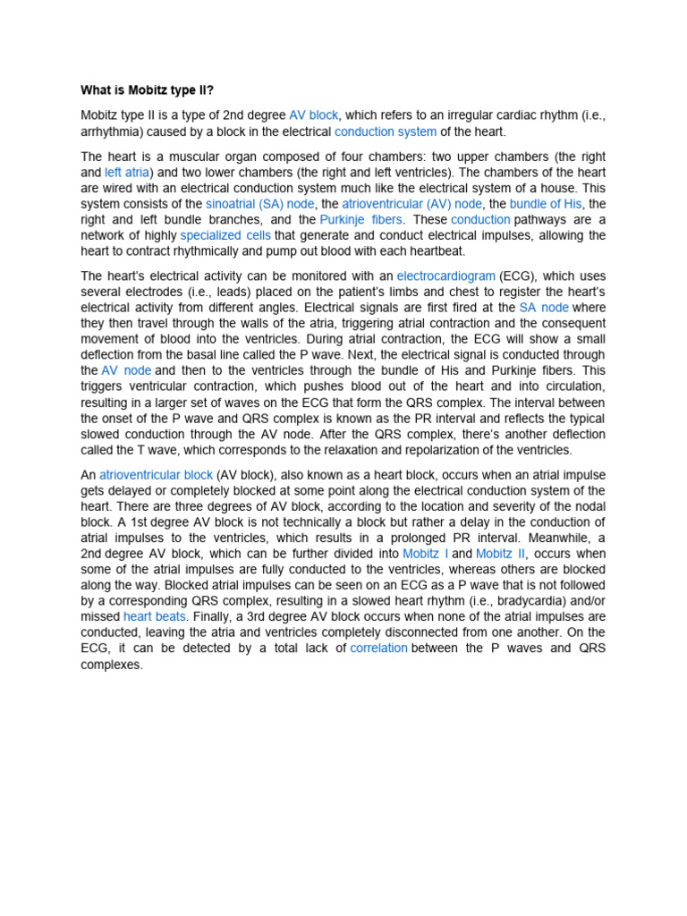 What Is Mobitz Type II | PDF What Is Mobitz Type II | PDF