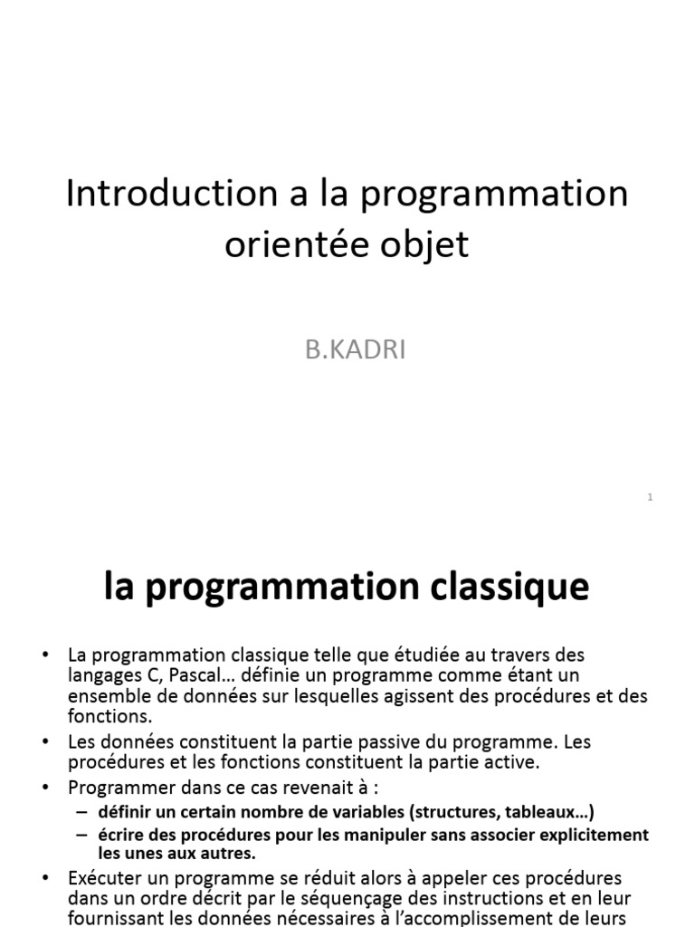 Introduction A La Programmation | PDF