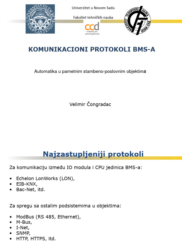Komunikacioni Protokoli BMS-A | PDF