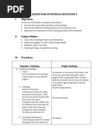 Detailed Lesson Plan in Physical Education Grade 2 Gerald | PDF ...
