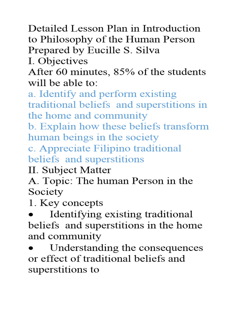 4a's LESSON PLAN | PDF