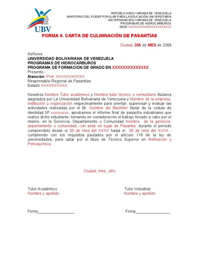 Forma 9.Carta de Culminacion
