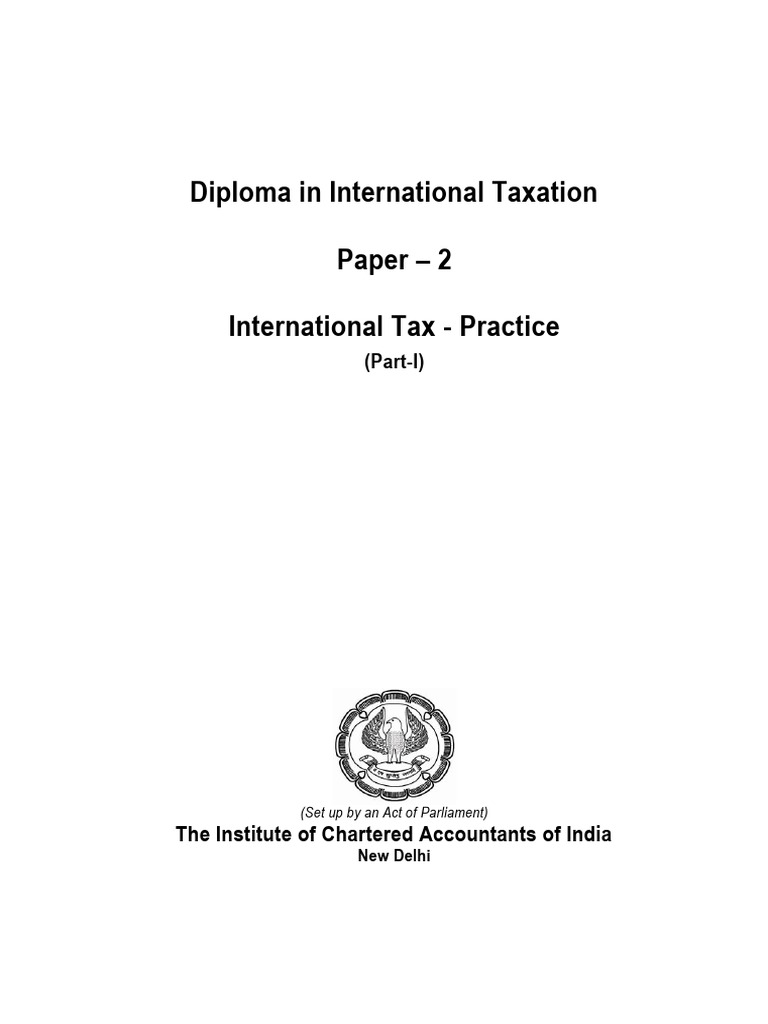 BGM International Tax Paper II Part I | PDF | Taxes | Tax Treaty