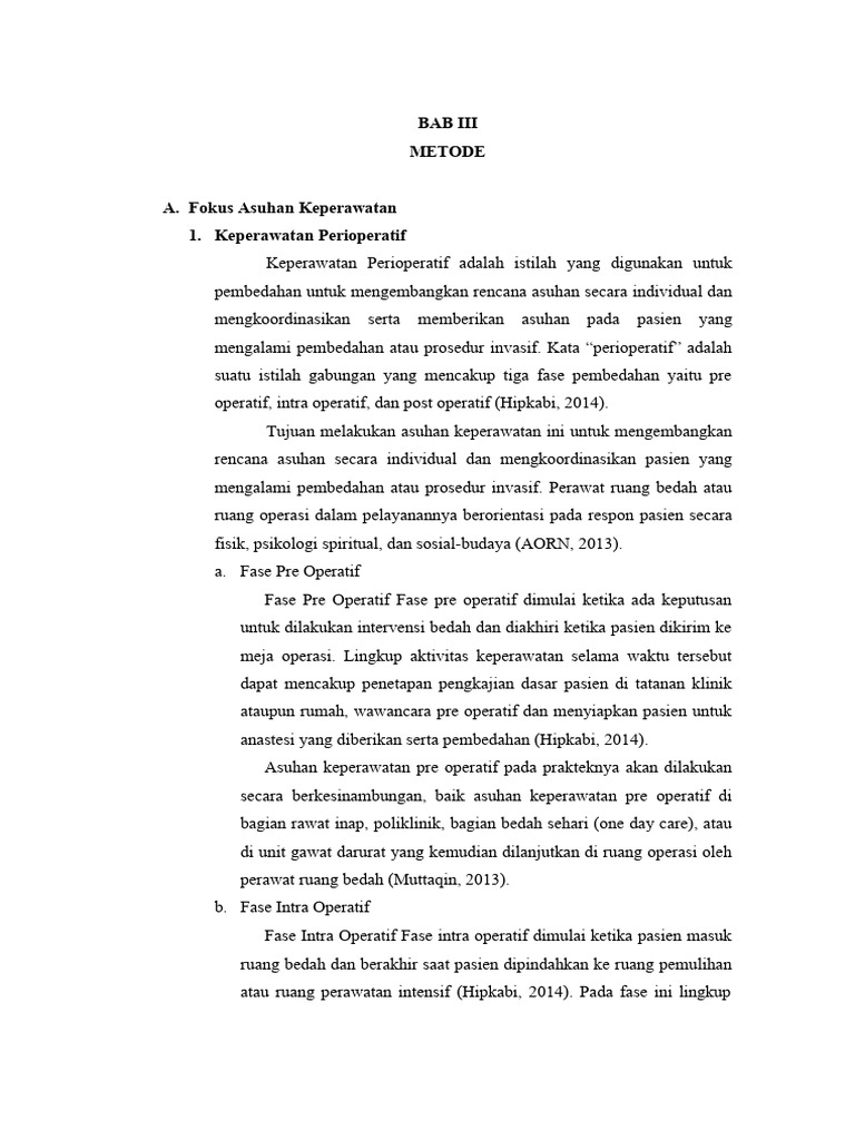 BAB III - PDF PRE OP | PDF BAB III - PDF PRE OP | PDF