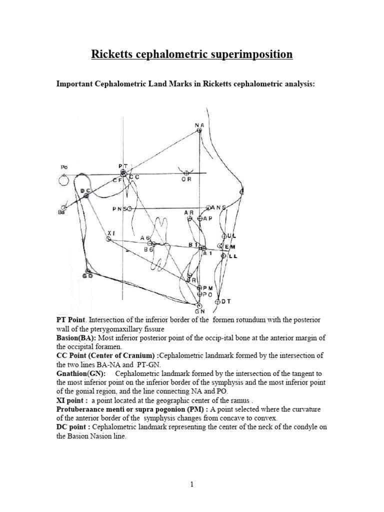 Ricketts Cephalometric Superimposition Guide | PDF | Human Anatomy ...
