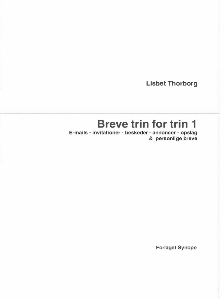 Breve Trin For Trin 1 - Forslag S. 9-10 | PDF