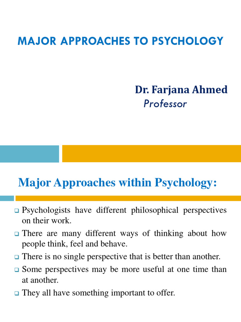 Major Perspectives of Psychology | PDF | Psychology | Id