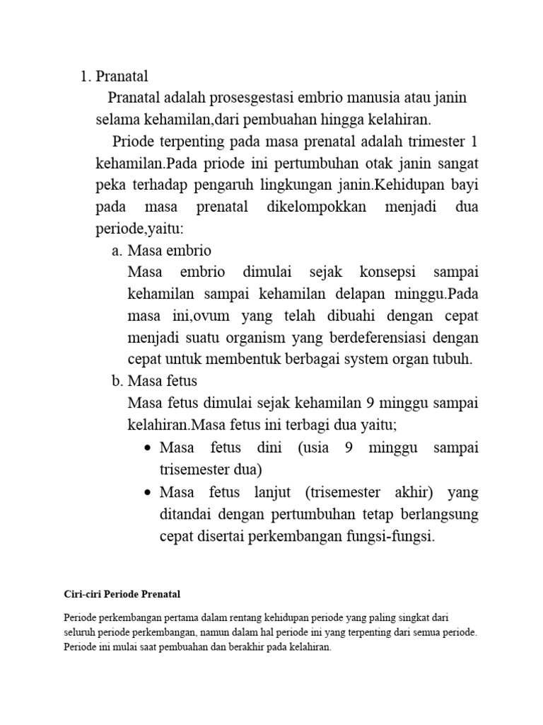 Pranatal & Neonatal | PDF | Gaya Hidup
