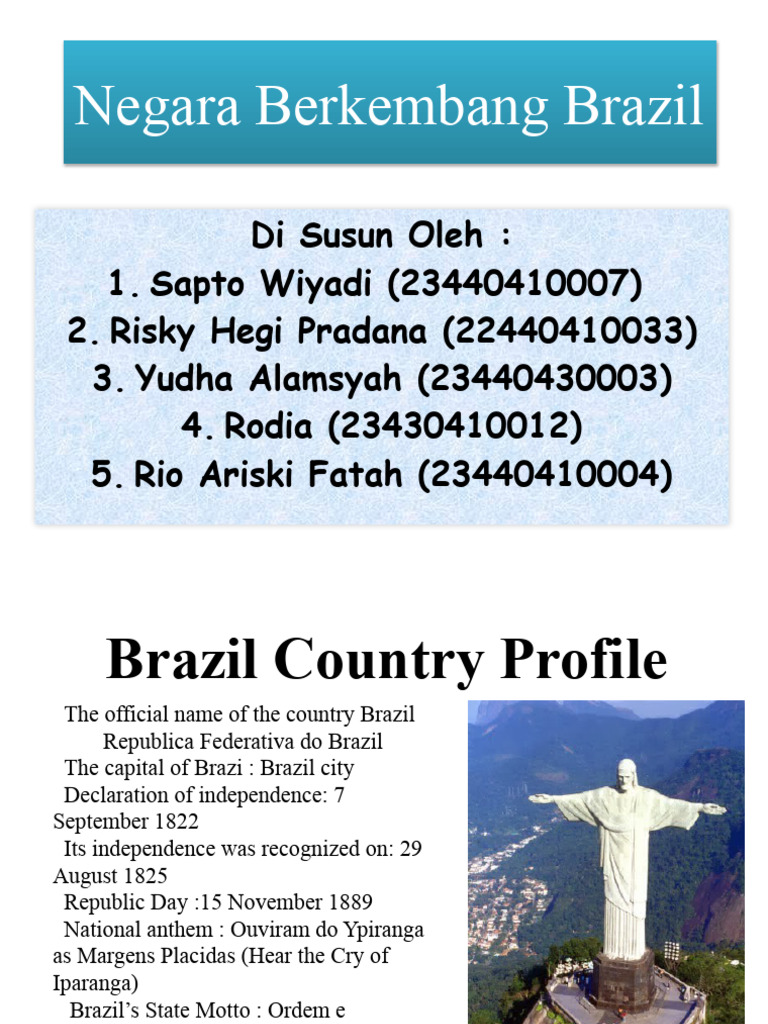 Brazil Country Profile and Economy Overview | PDF | Brazil | São Paulo