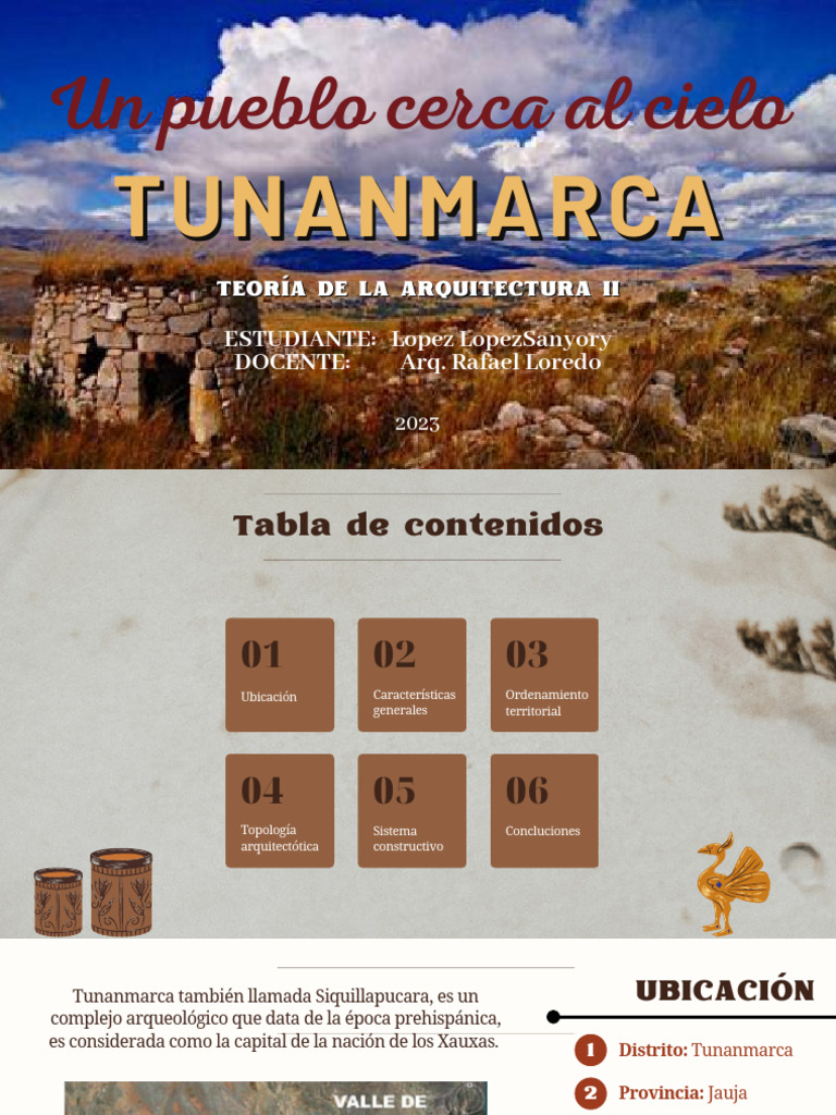 Tunanmarca: Arquitectura Prehispánica | PDF