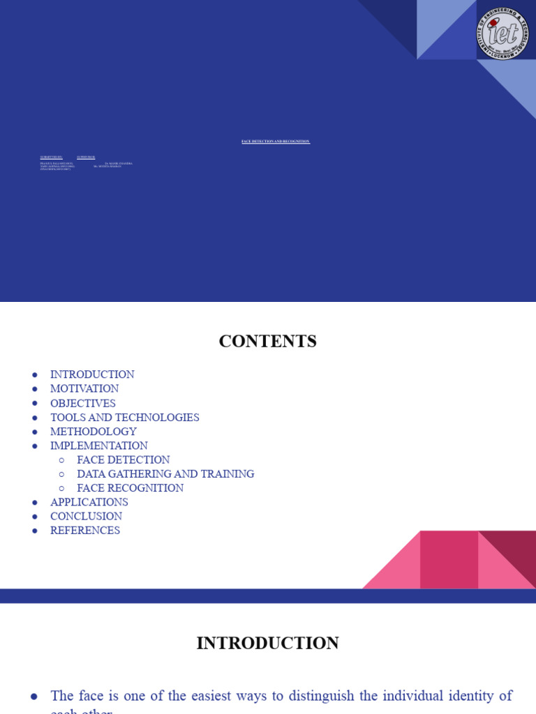 Face Detection And Recognition Final Pdf Statistical Classification Artificial Intelligence