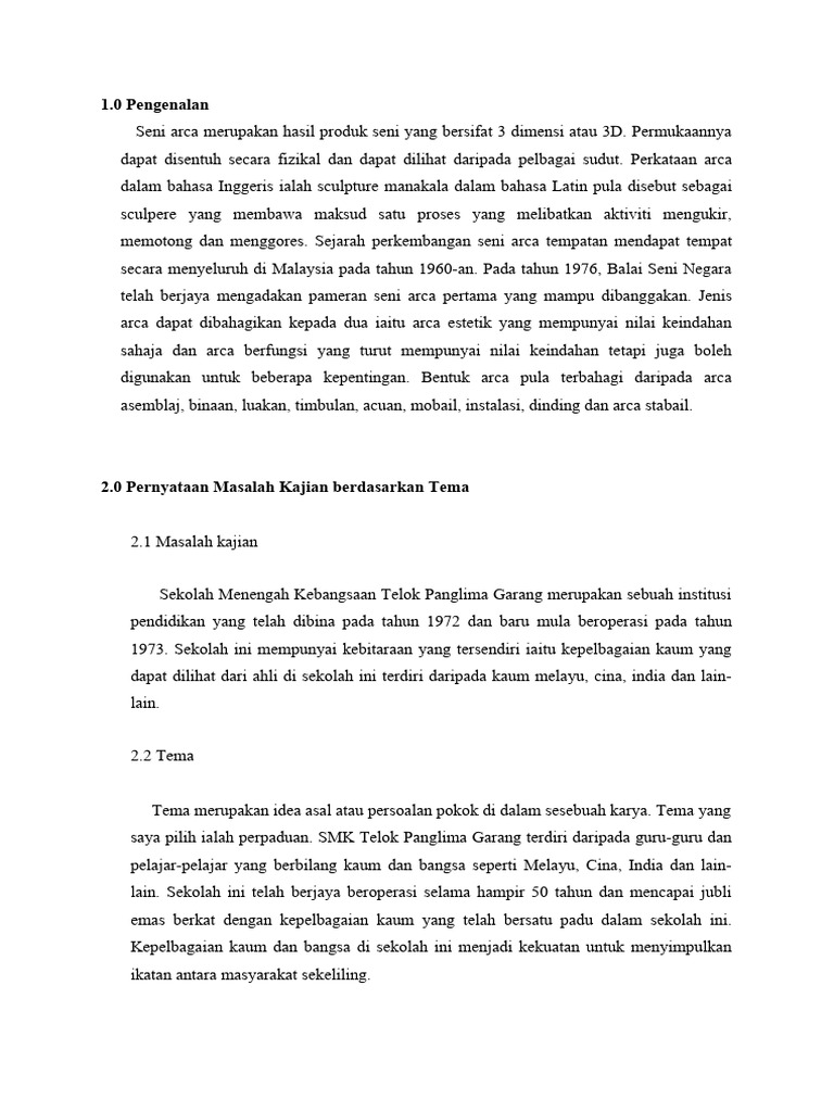 Contoh KK Seni Arca | PDF