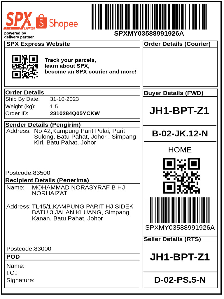 SPX Express Tracking and Waybill Guide | PDF | Public Services ...