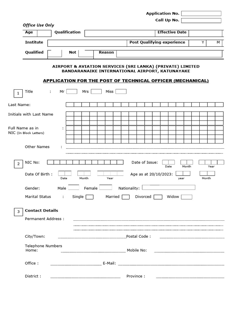 Job Application Form | PDF | Academic Degree | Diploma