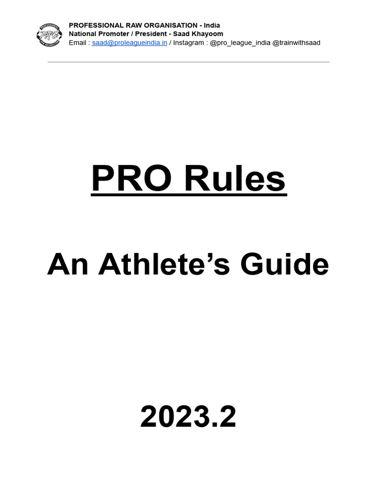 Professional Raw Organization Rules India | PDF | Clothing | Weight ...