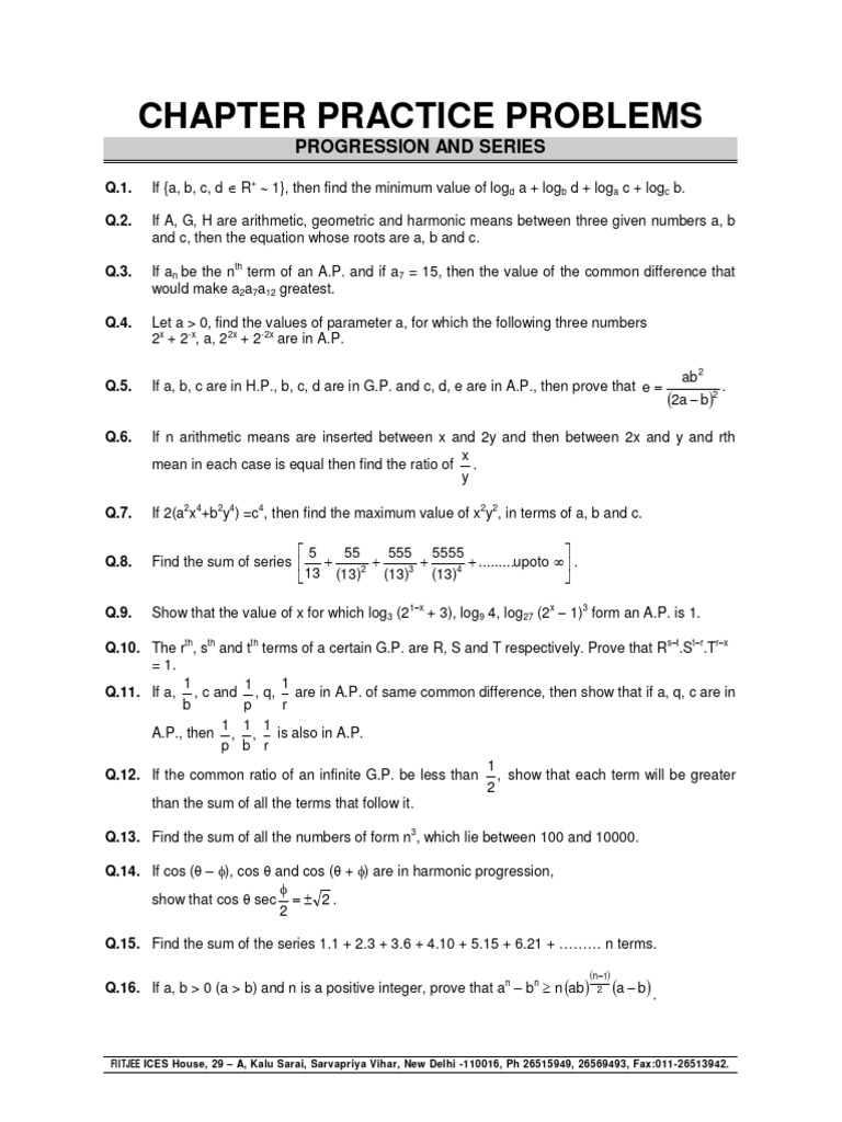 Sequence and Series CPP1 | PDF