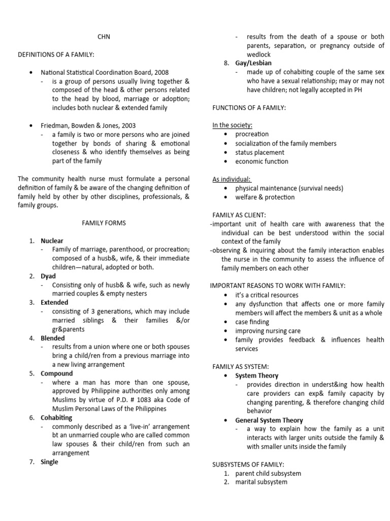 Community Health Nursing | PDF | Family | Nursing