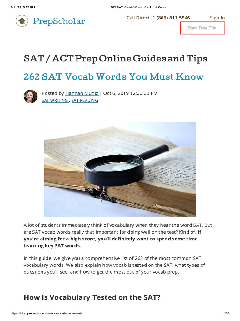 Essential SAT Vocabulary Words List | PDF | Vocabulary | Sat