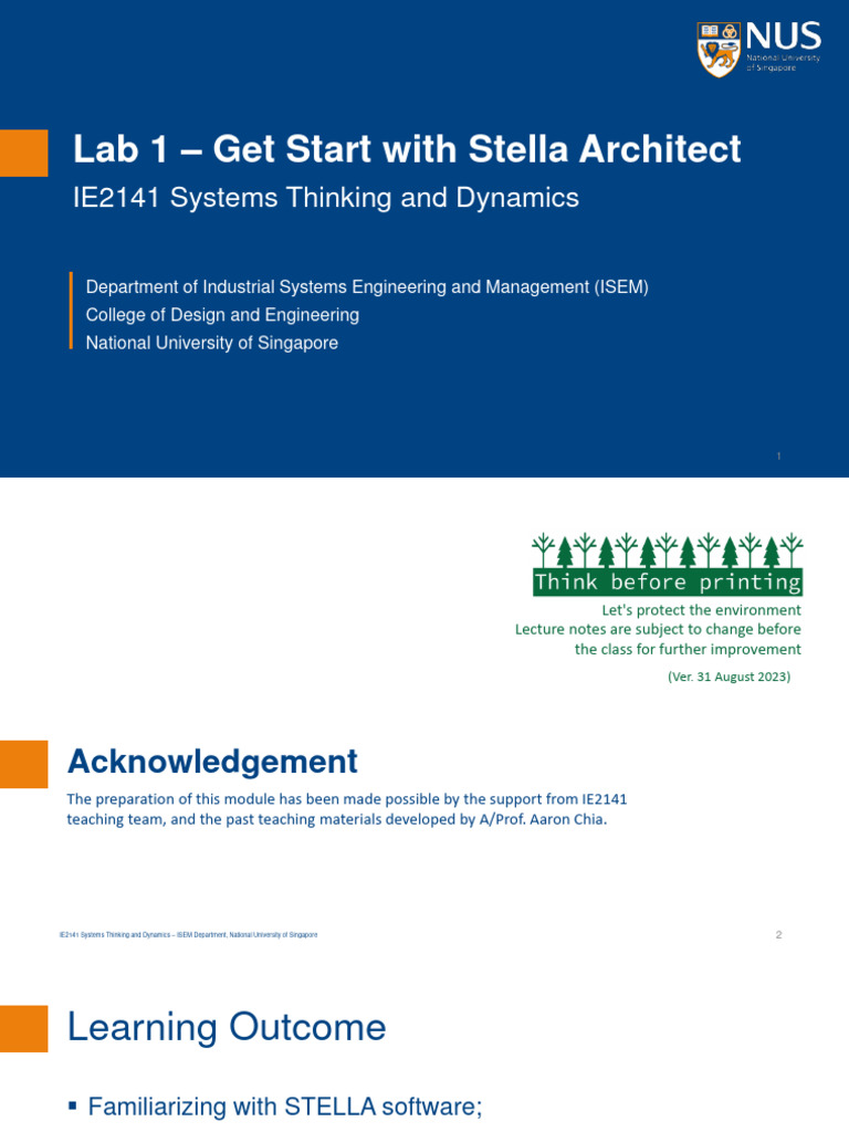 Stella Architect Lab 1 Guide | PDF | Computing | Software