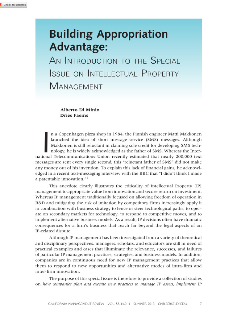 Building Appropriation Advantage - SI On IP Management | PDF ...