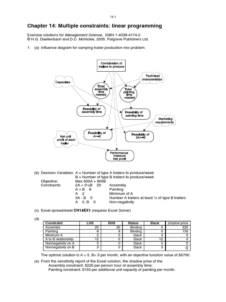 Daellenbach CH14 Solutions | PDF